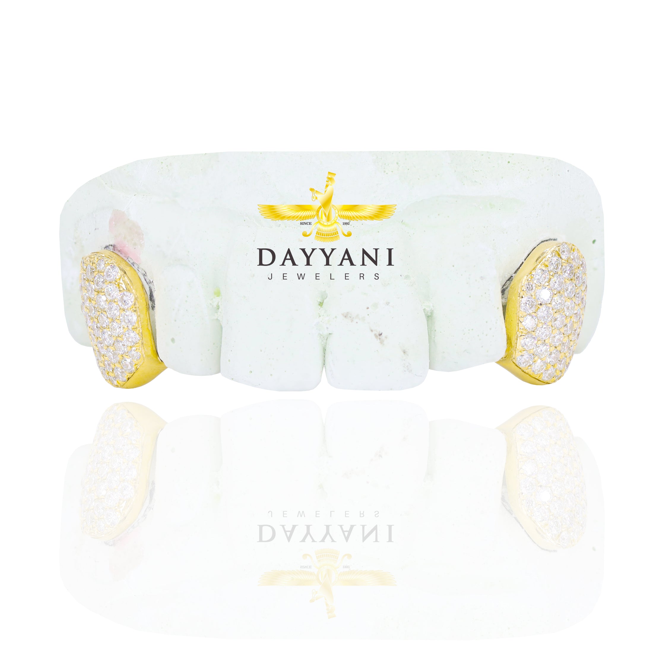 Custom 2 Teeth Diamond Fang Teeth Grillz