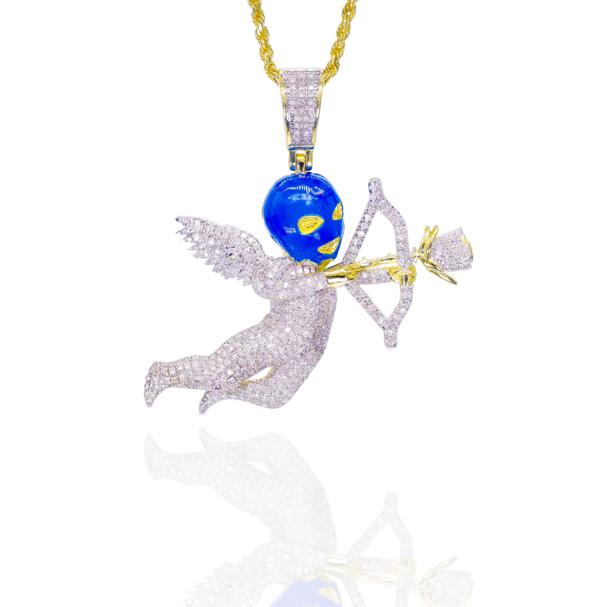 Certified Lover Boy Angel Diamond Pendant | 10KT Gold | SI Clarity