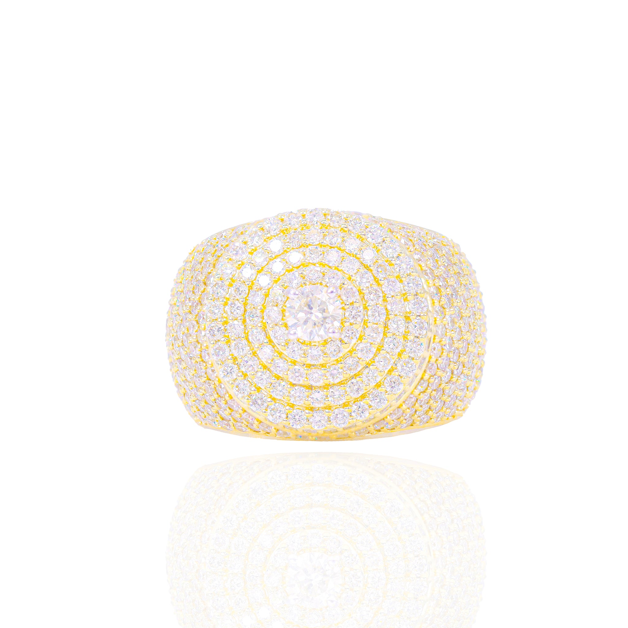 Tower Diamond Ring with 25 Pointer Center