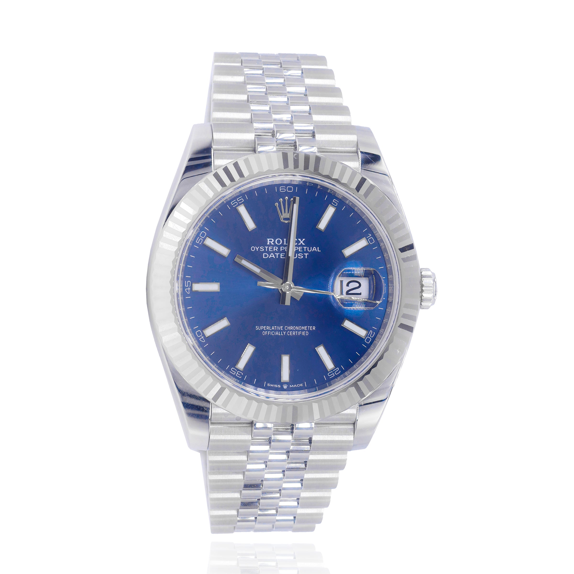Rolex 126334 Datejust 41mm Bright Blue Sticker Dial