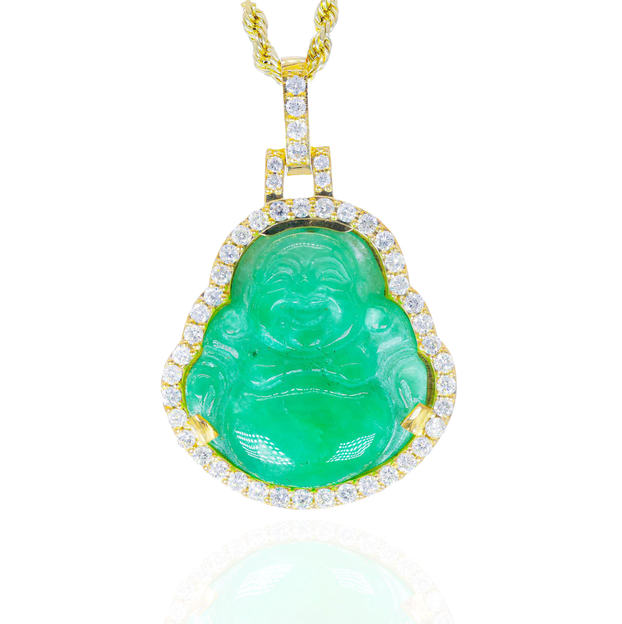 Jade Buddha Diamond Pendant | Dayyani Jewelers