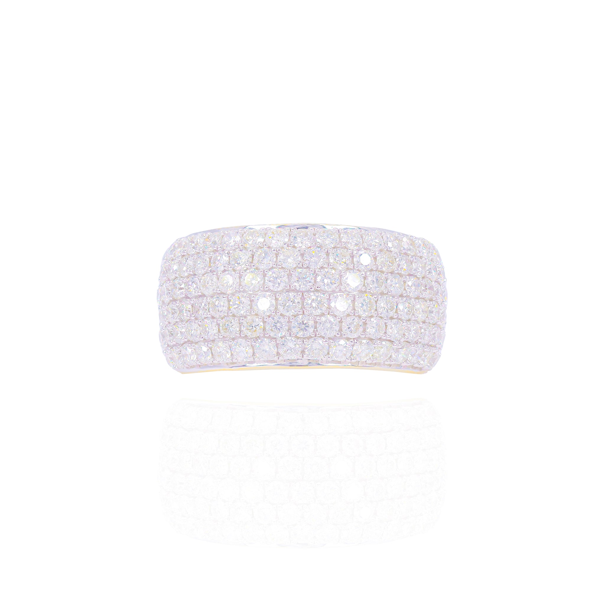 6 Row Bubbly Diamond Ring