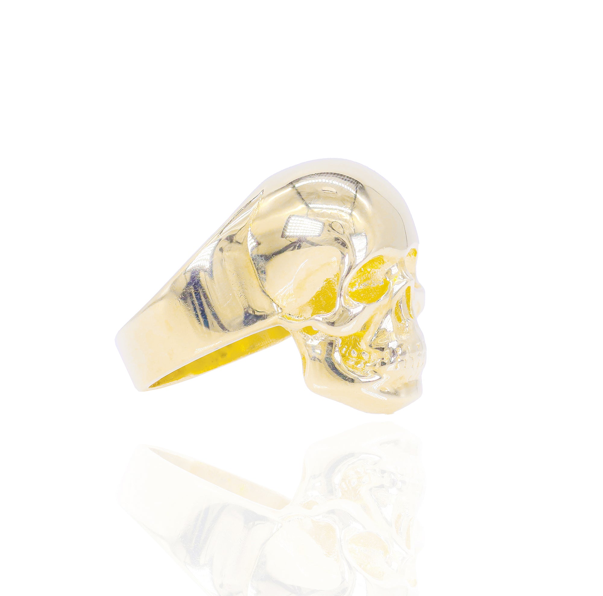 Skull Head Solid Gold Ring