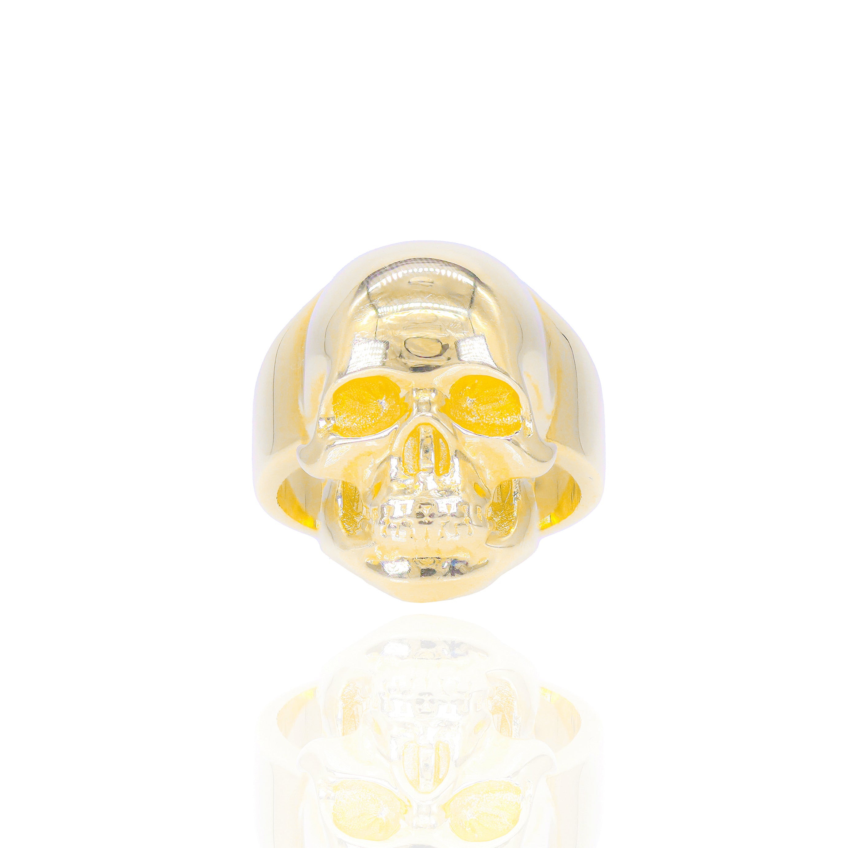 Skull Head Solid Gold Ring