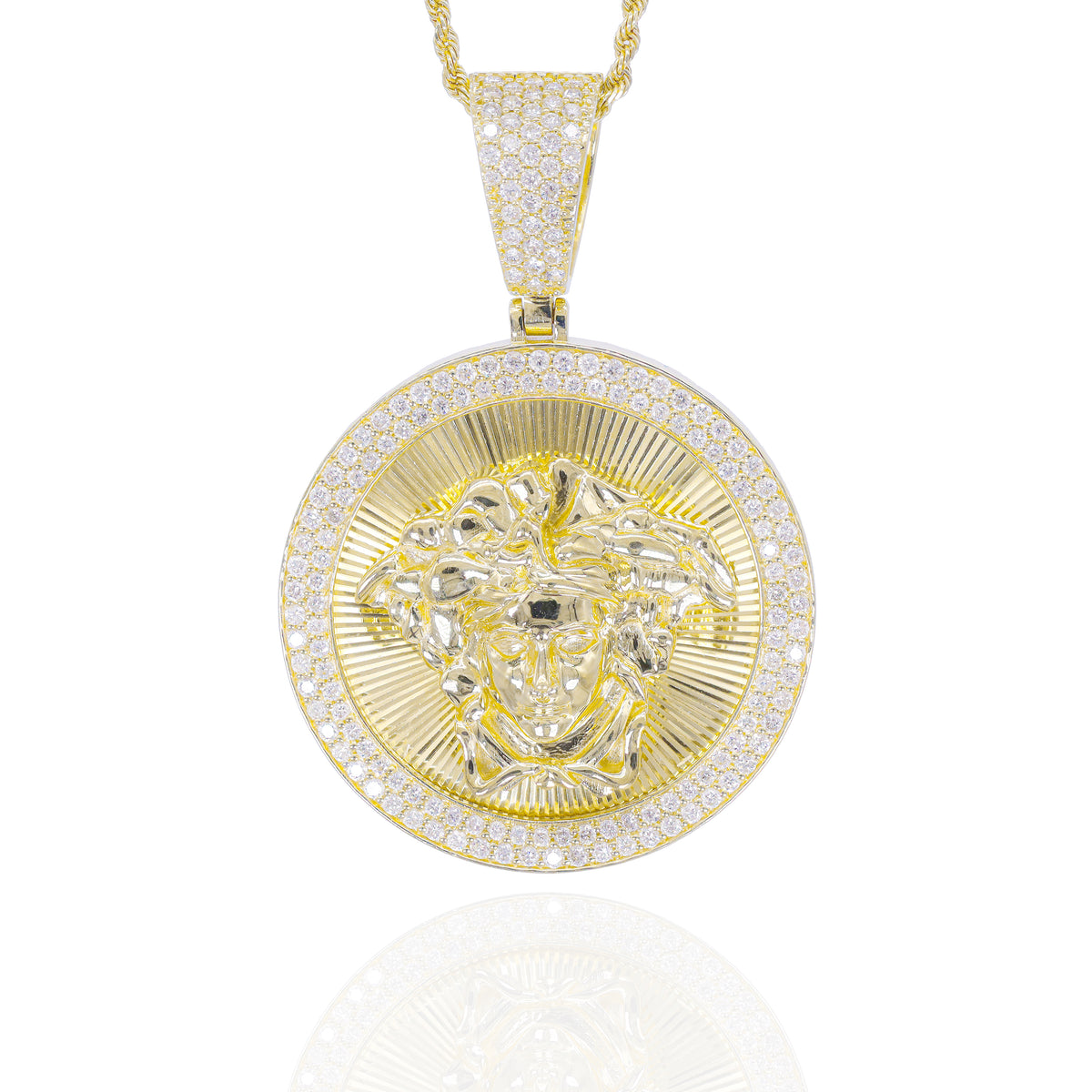 Diamond Fluted Medusa Medallion