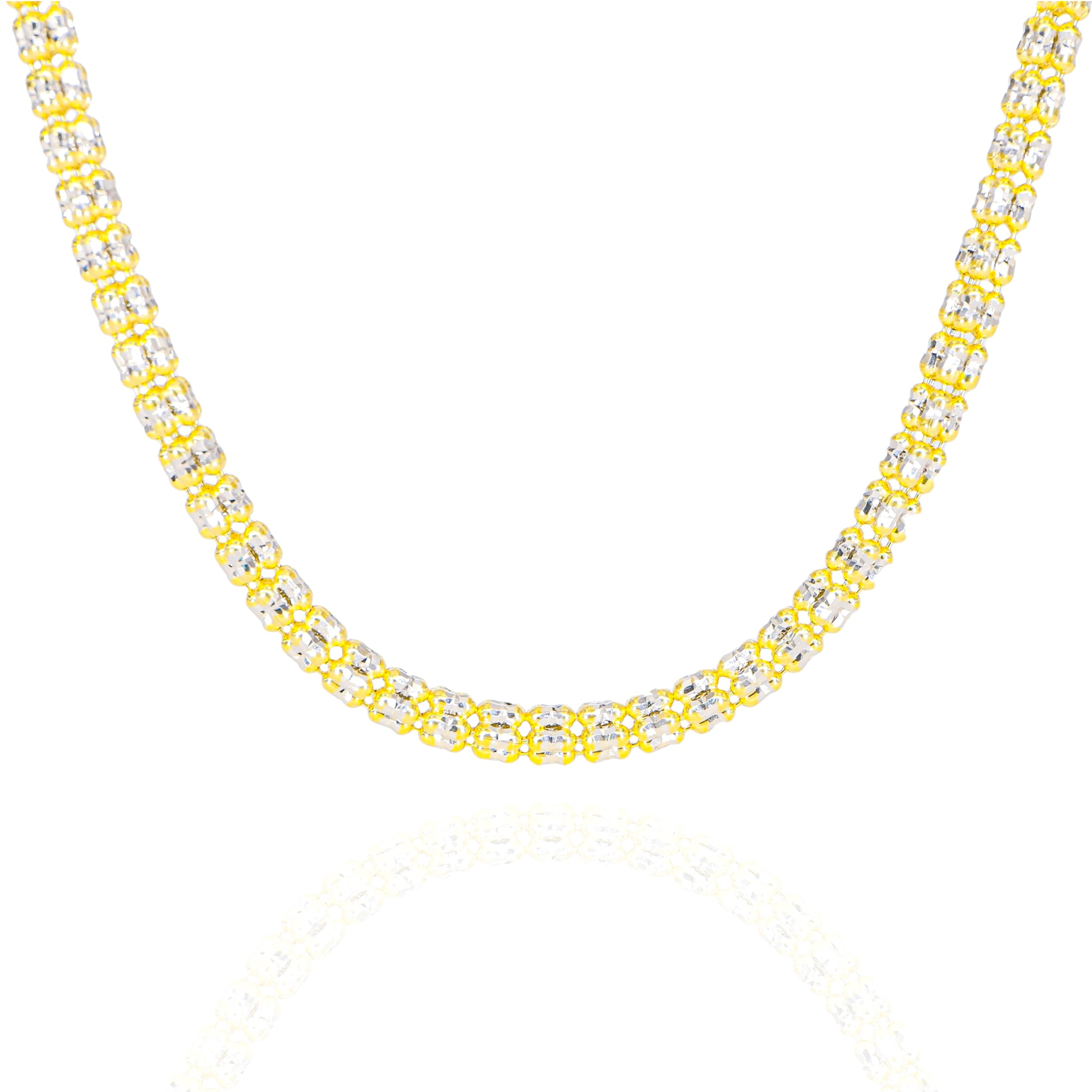 10KT Two-Tone Yellow Gold ICE Gold Chain | Dayyani Jewelers