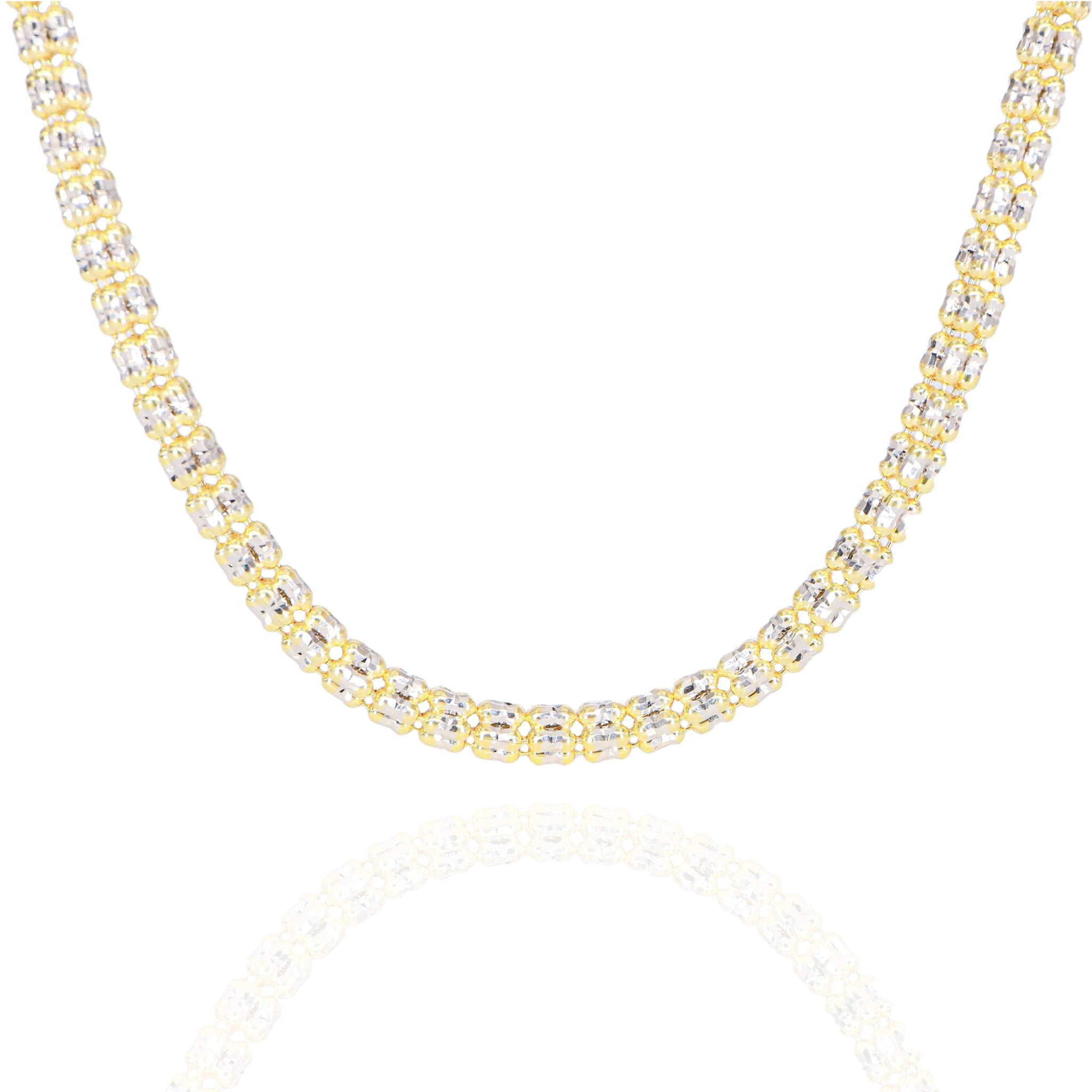10KT Two-Tone Yellow Gold ICE Gold Chain | Dayyani Jewelers