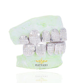 Custom VS Princess Cut Diamond Gold Grillz (Invisible Setting)