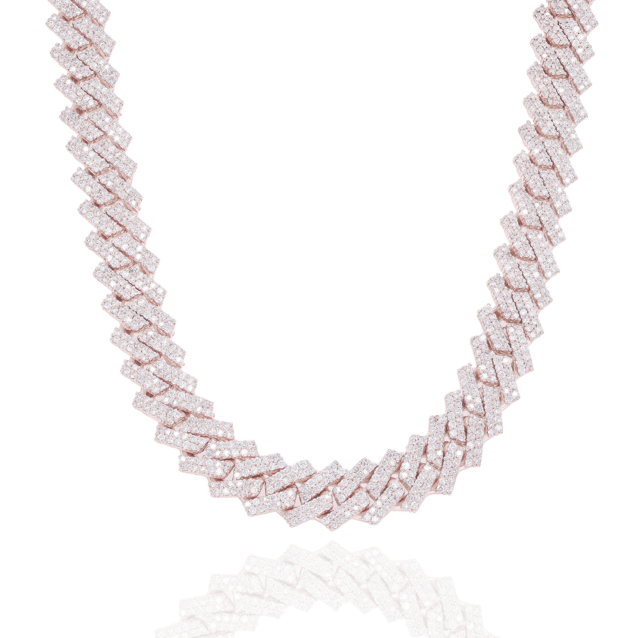 10mm Diamond Jagged Cuban Chain