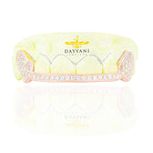 Custom One Row Diamond Bar with Diamond Fangs Gold Grillz