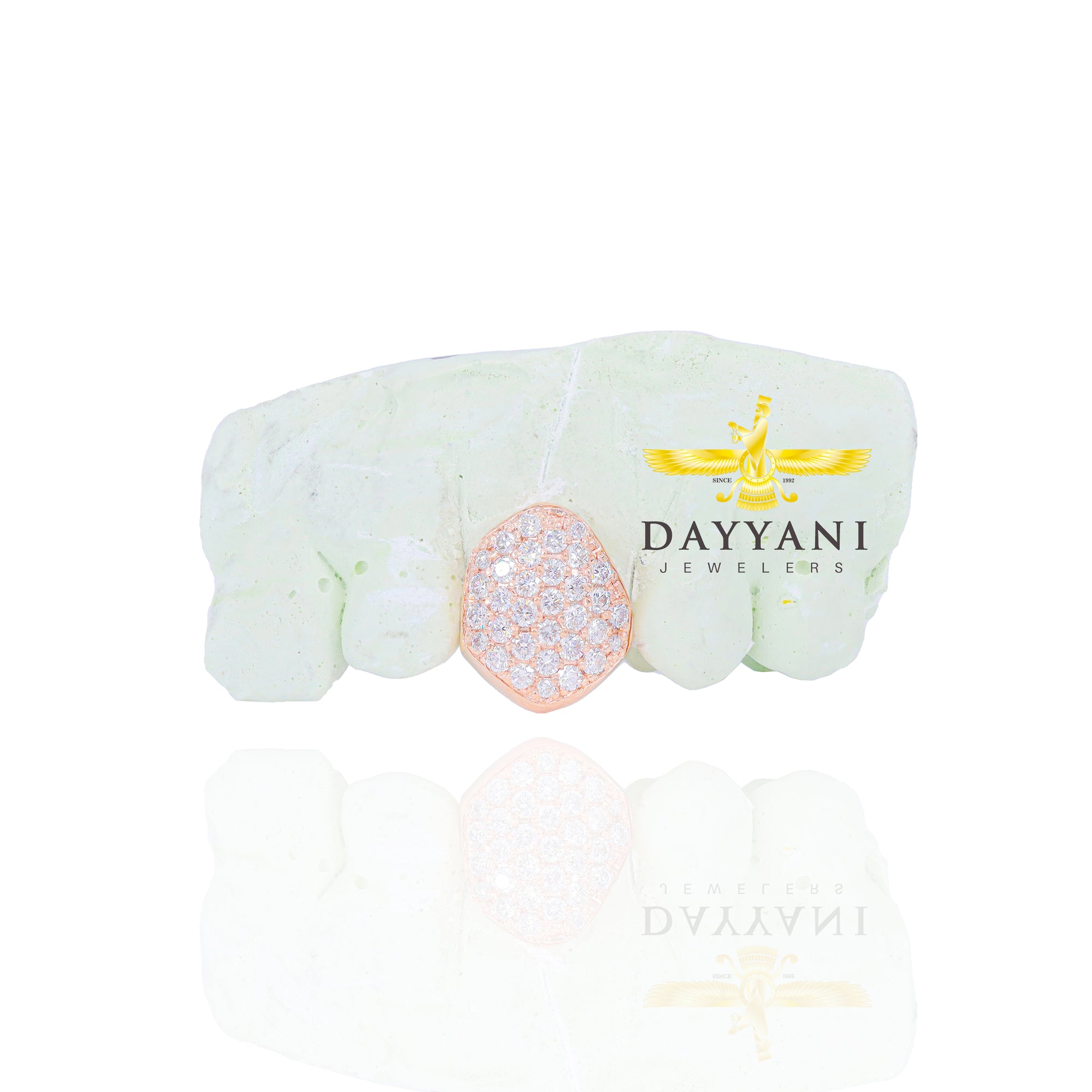 One Tooth Diamond Grillz Hand Set Natural Diamonds Custom Grillz Top O