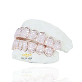 Custom VS Princess Cut Diamond Gold Grillz (Invisible Setting)