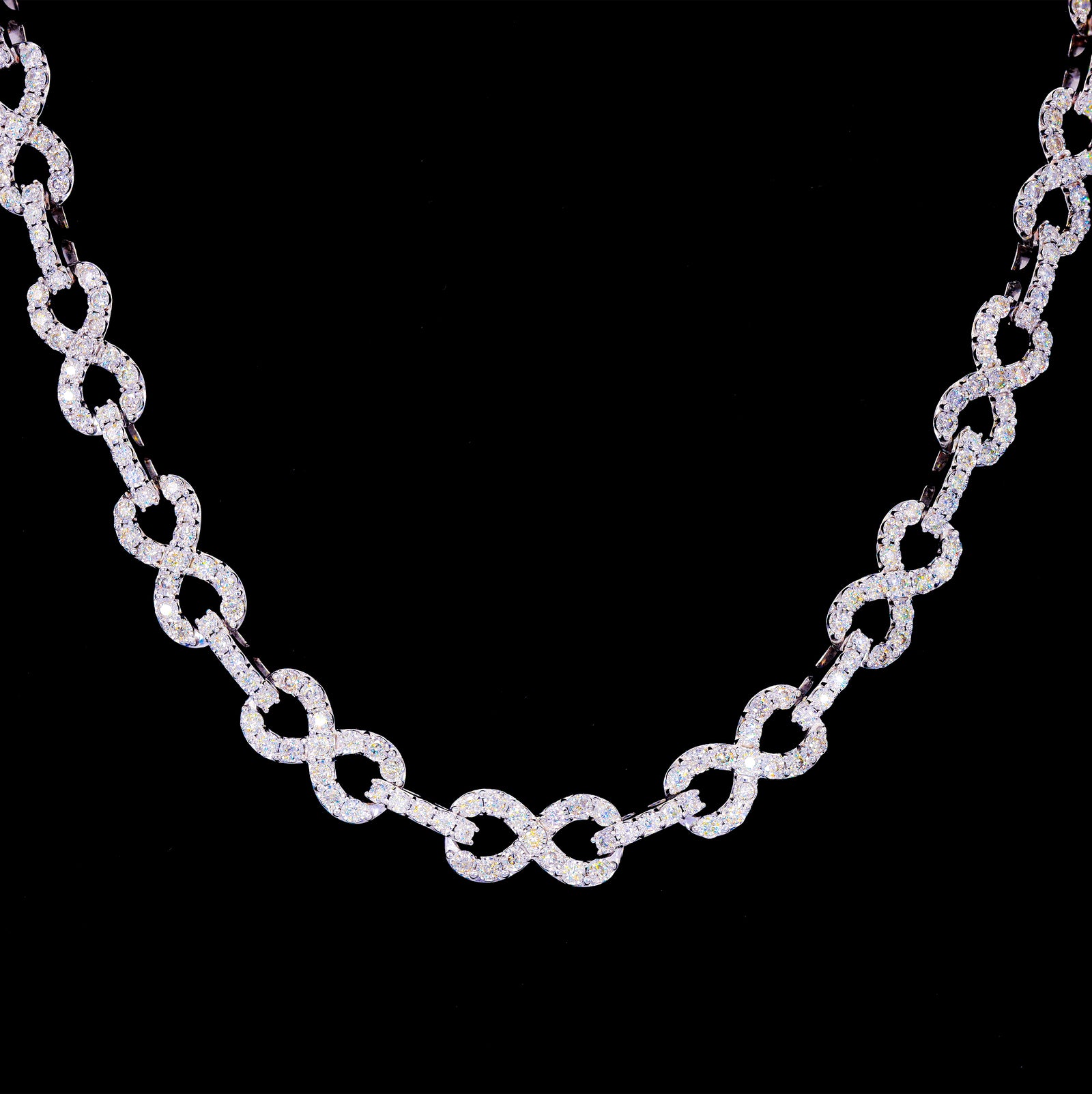 Infinity Link Diamond Tennis Chain | 10KT White Gold | VS-SI Clarity