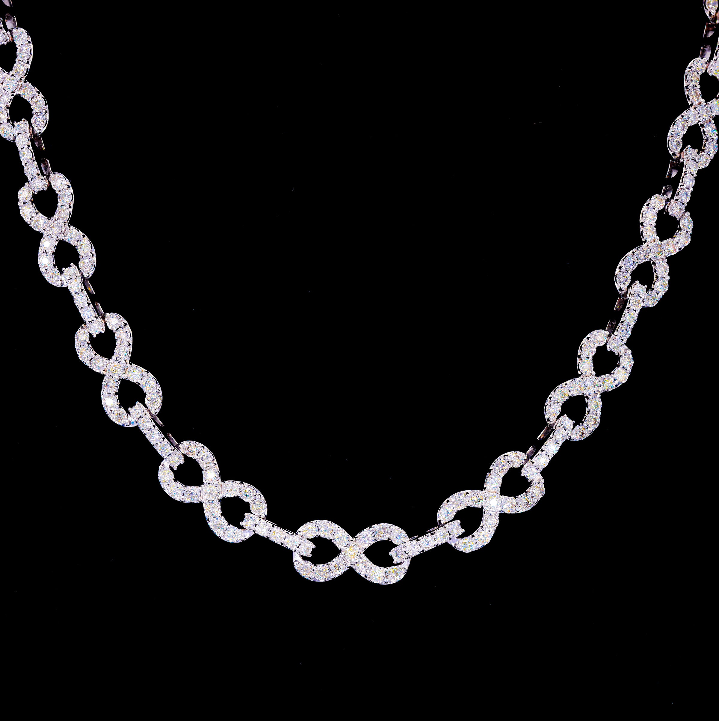 Infinity Link Diamond Tennis Chain | 10KT White Gold | VS-SI Clarity