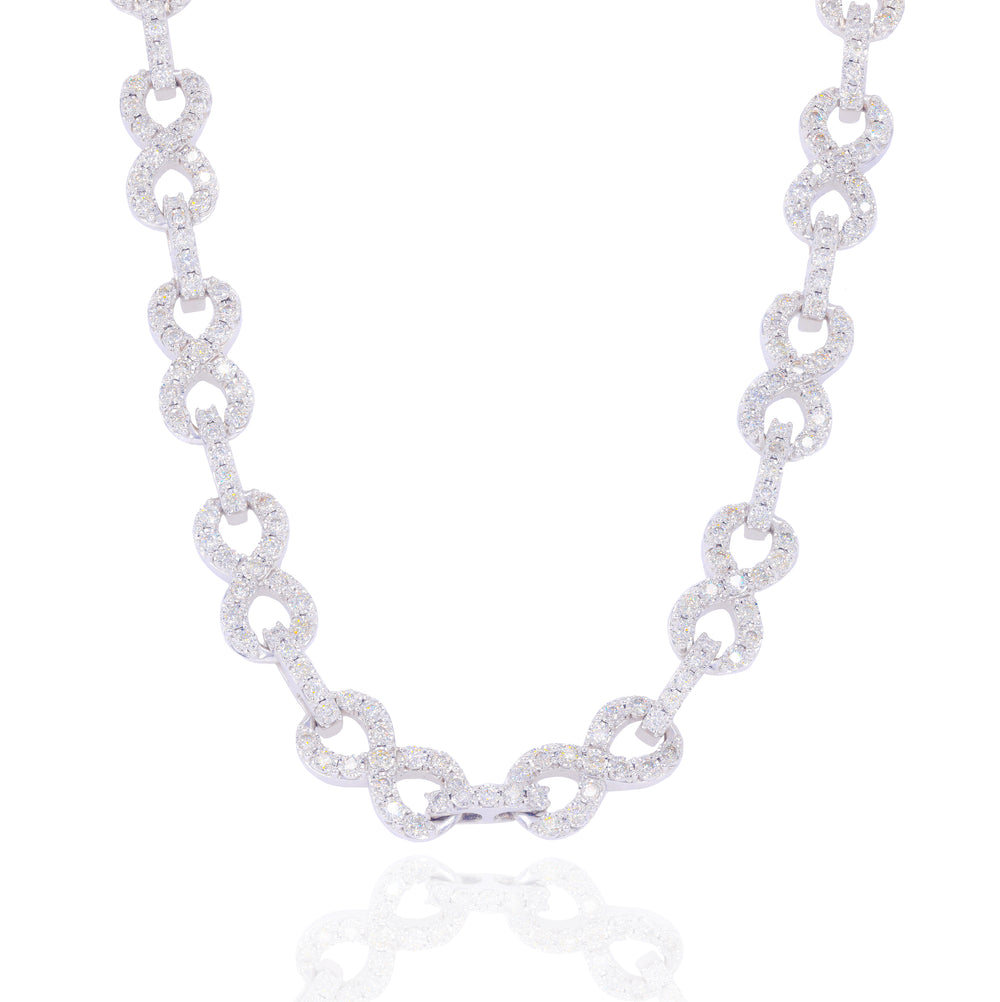 Infinity Link Diamond Tennis Chain | 10KT White Gold | VS-SI Clarity