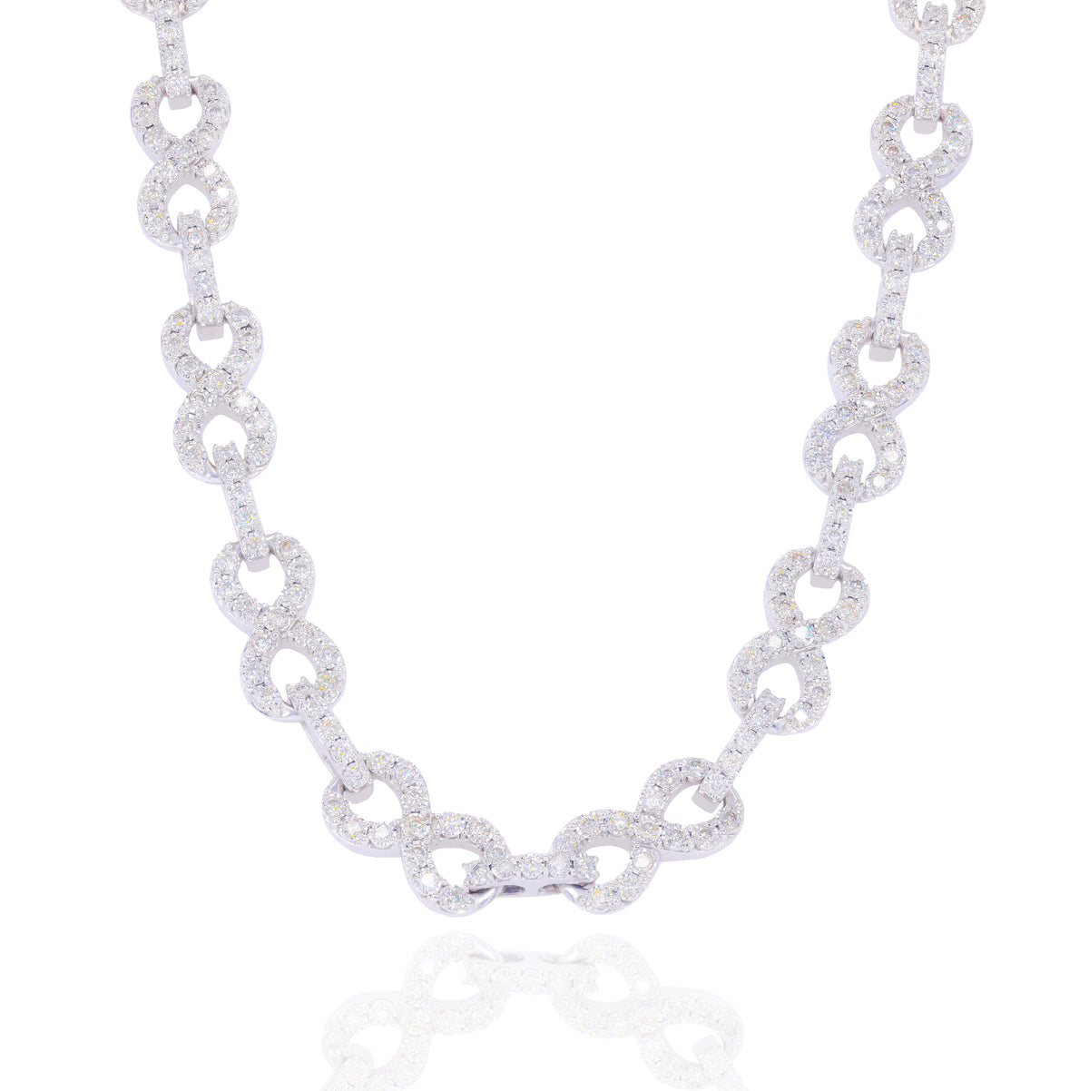 Infinity Link Diamond Tennis Chain | 10KT White Gold | VS-SI Clarity