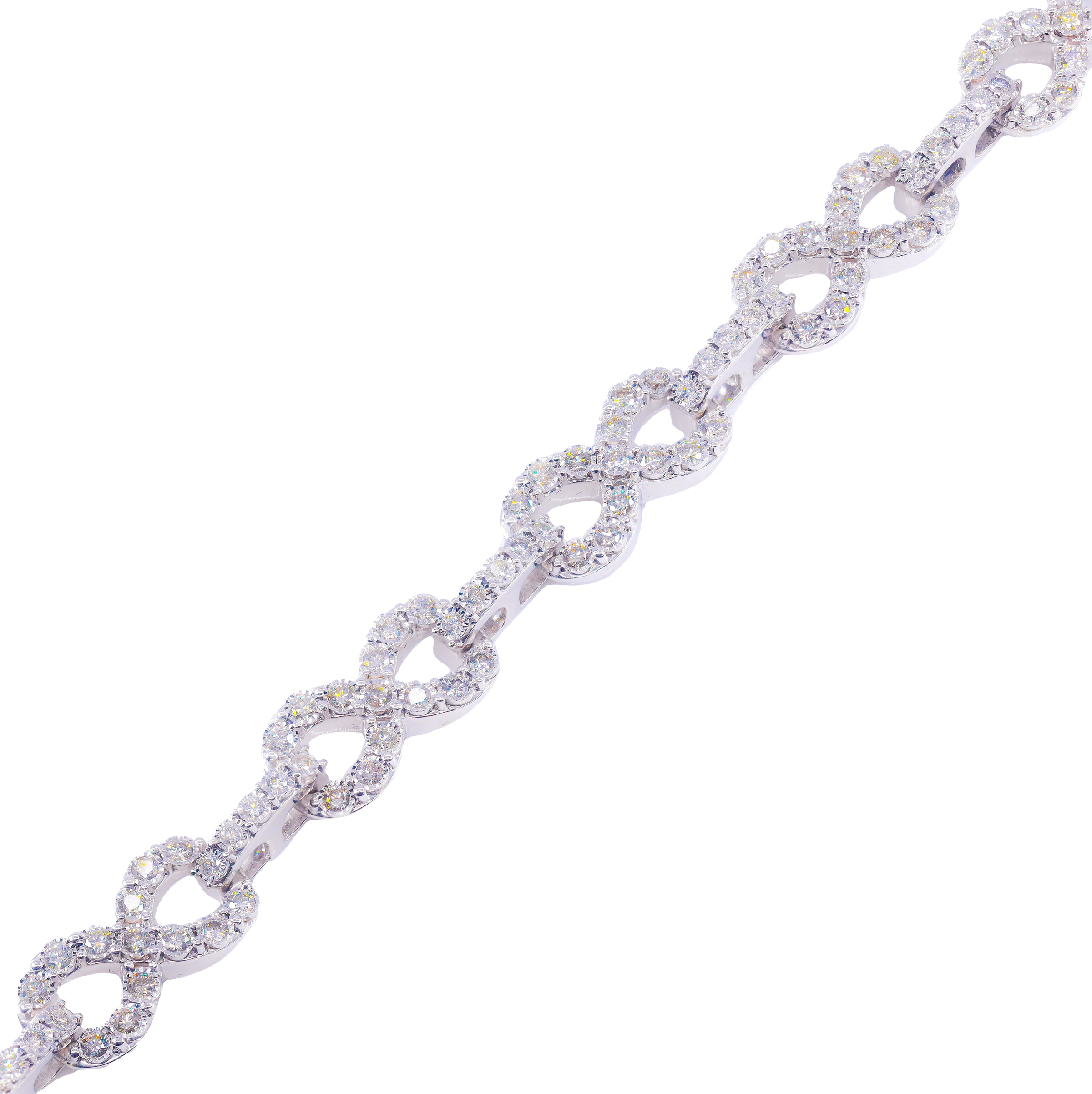 Infinity Link Diamond Tennis Chain | 10KT White Gold | VS-SI Clarity