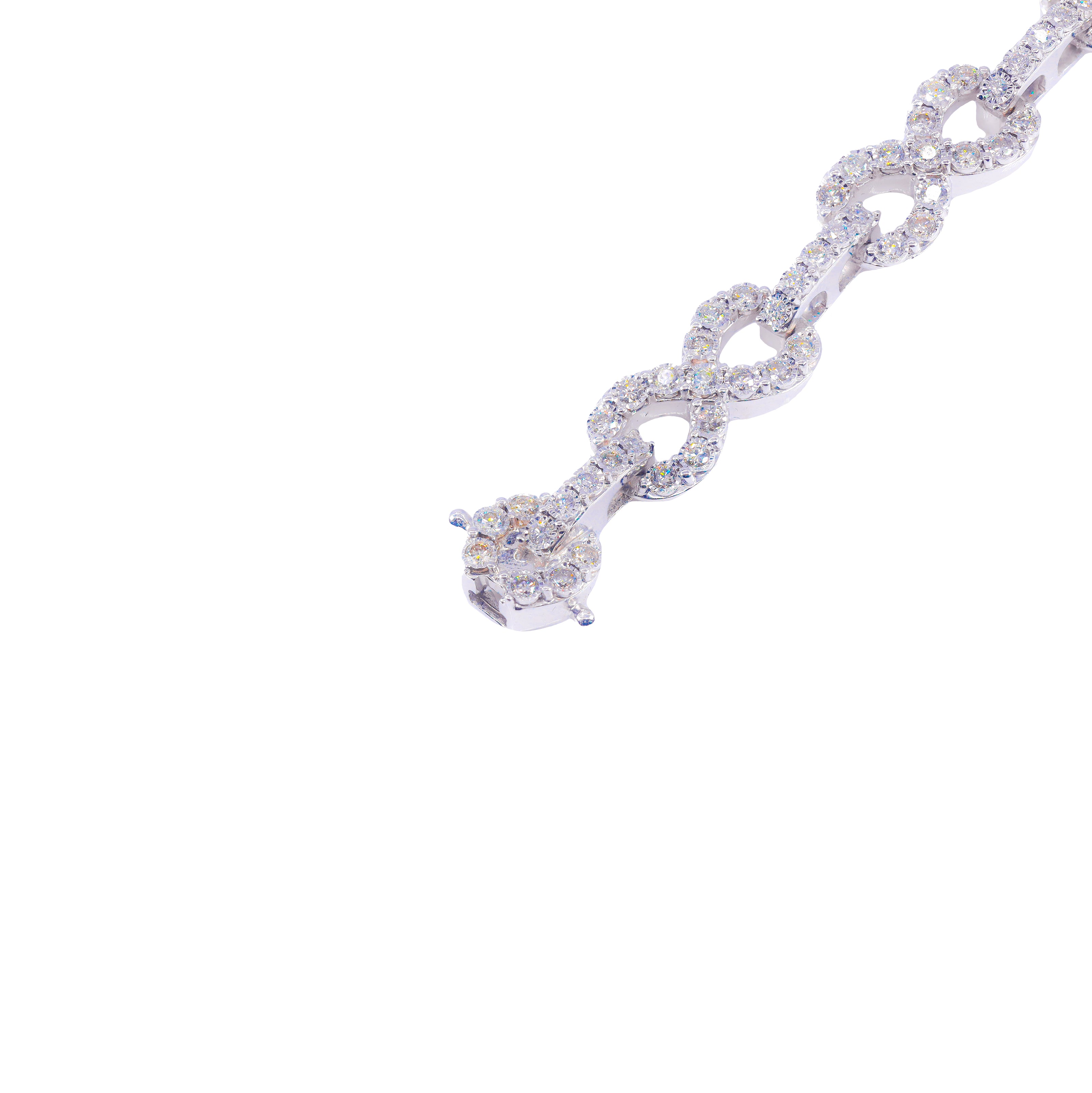 Infinity Link Diamond Tennis Chain | 10KT White Gold | VS-SI Clarity