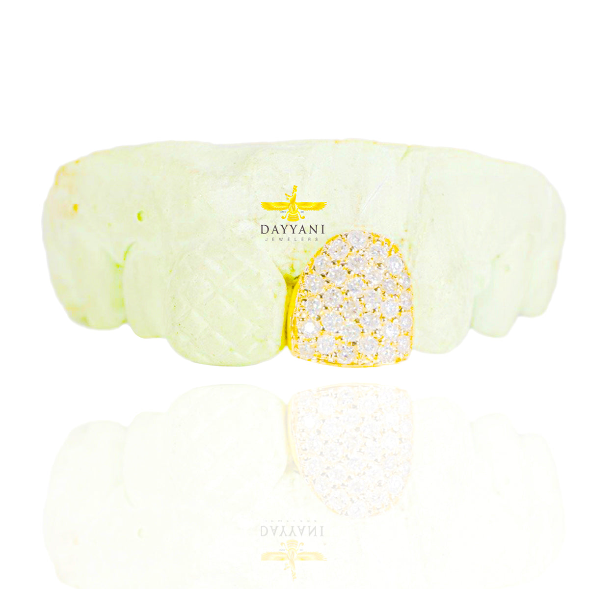 Custom One Tooth Diamond Grillz Hand Set Natural Diamonds Custom Grill