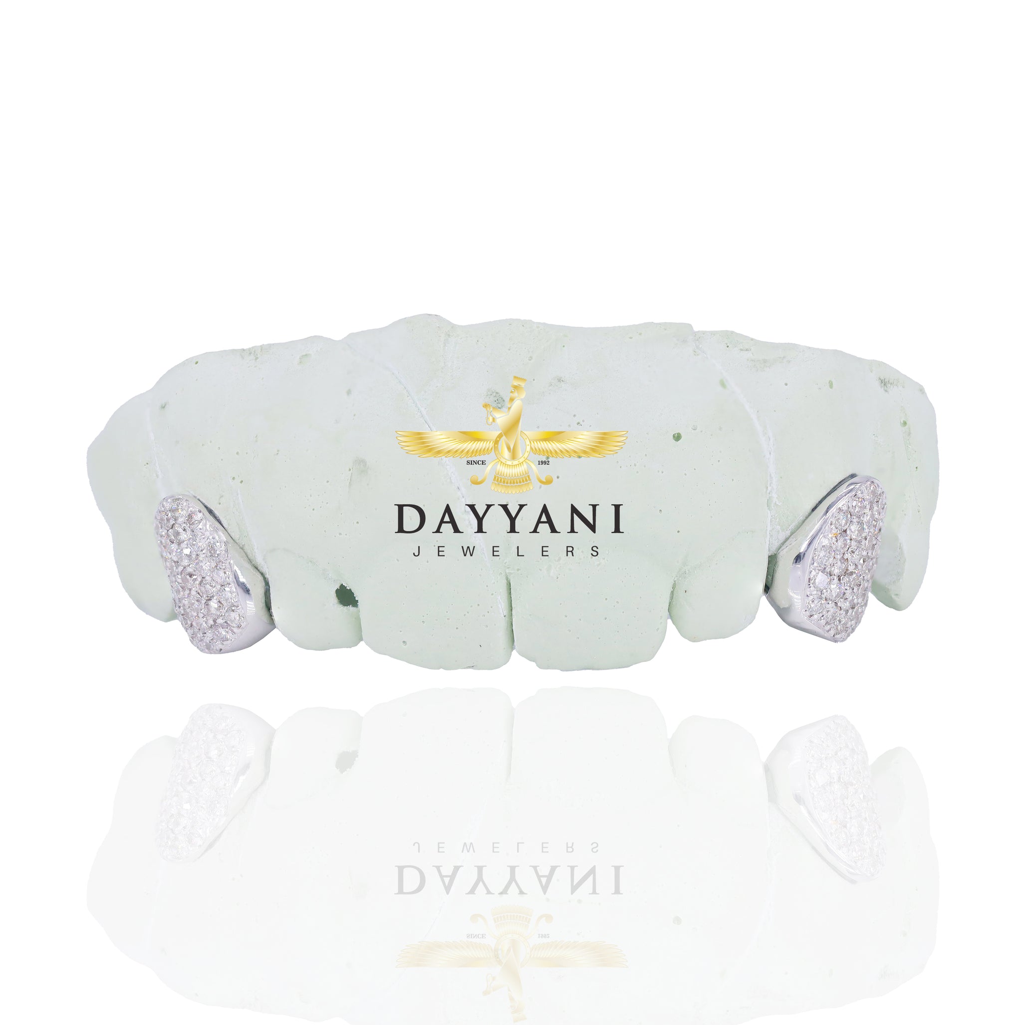 Custom 2 Teeth Diamond Fang Teeth Grillz