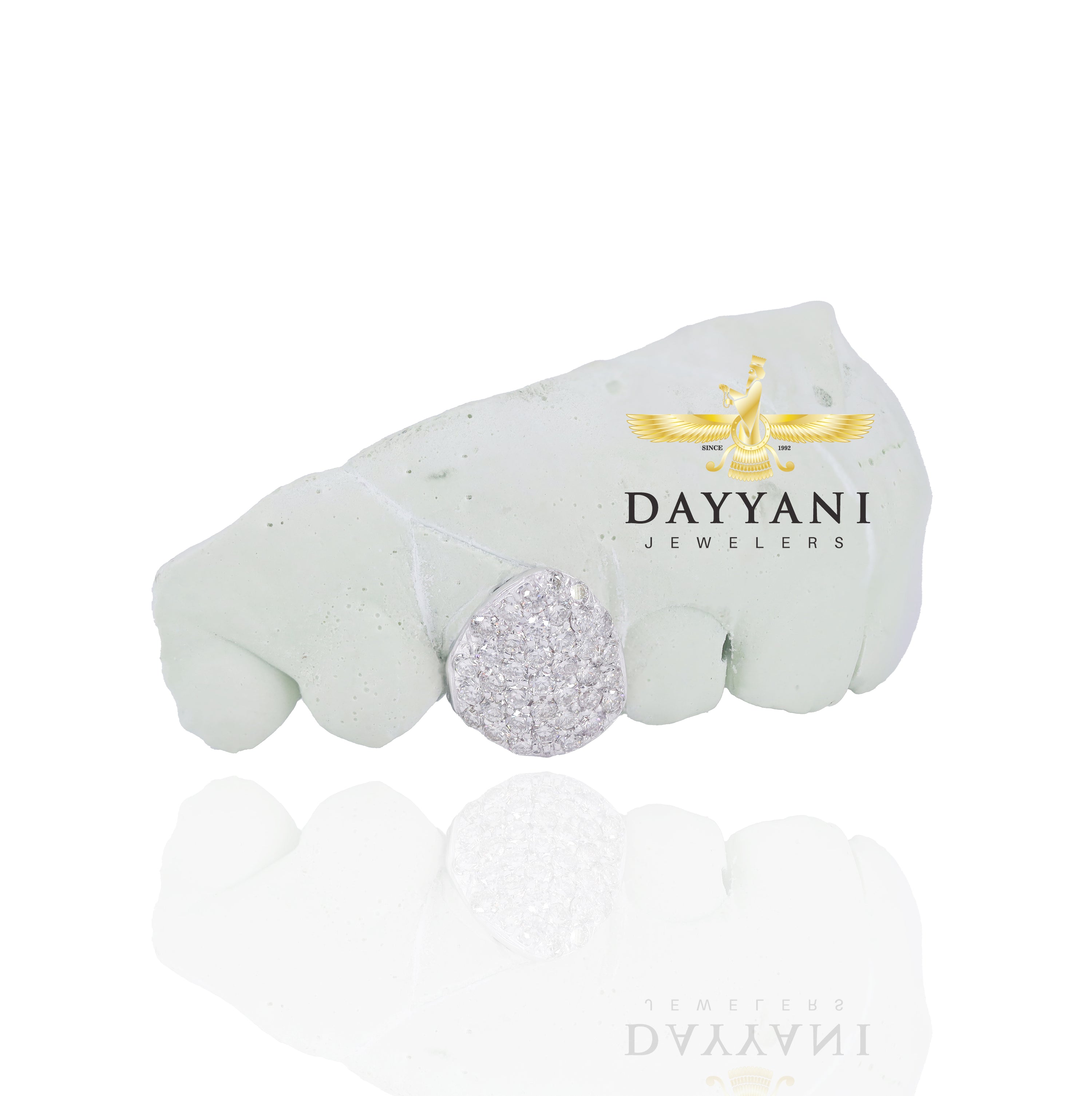 Custom One Tooth Diamond Grillz Hand Set Natural Diamonds Custom Grill