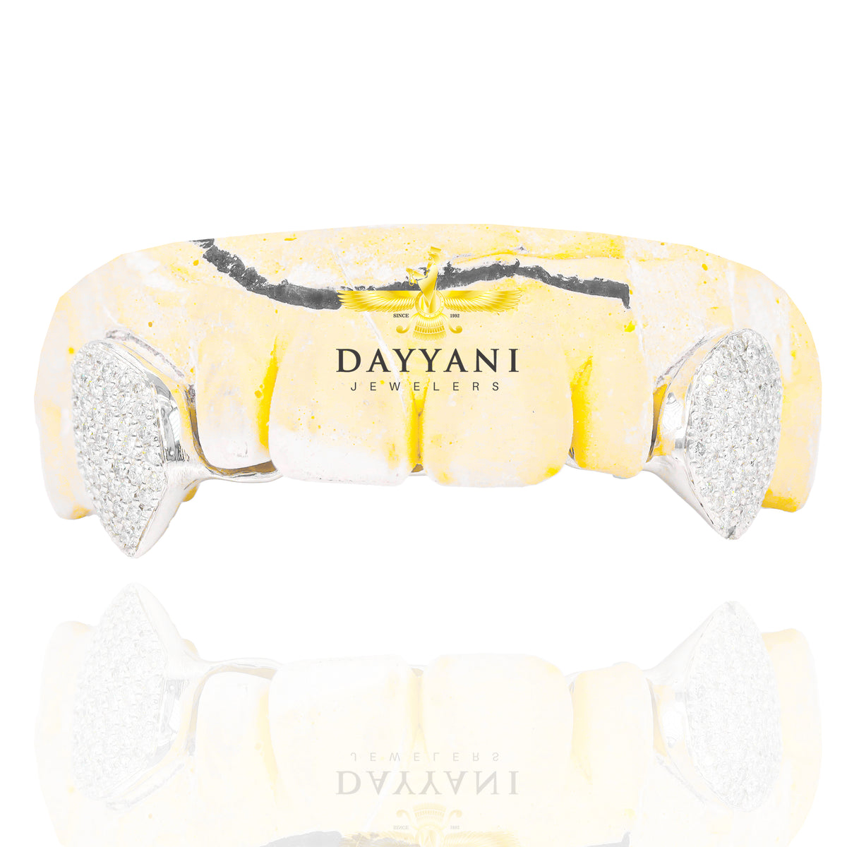 Custom 2 Teeth Diamond Fang Teeth Grillz