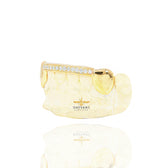 Custom One Row Diamond Bar Gold Grillz