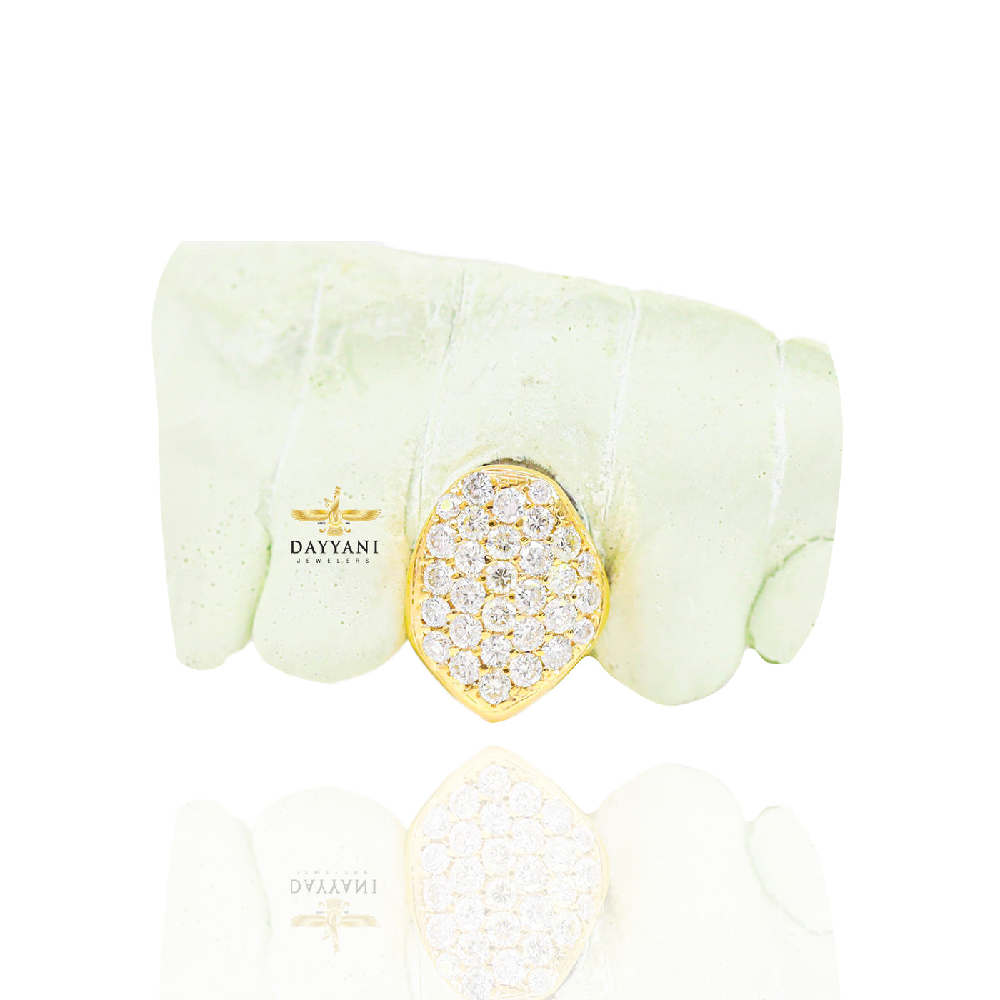 Custom One Tooth Diamond Grillz Hand Set Natural Diamonds Custom Grill