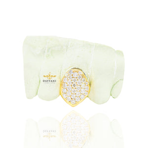 One Tooth Diamond Grillz Hand Set Natural Diamonds Custom Grillz Top O