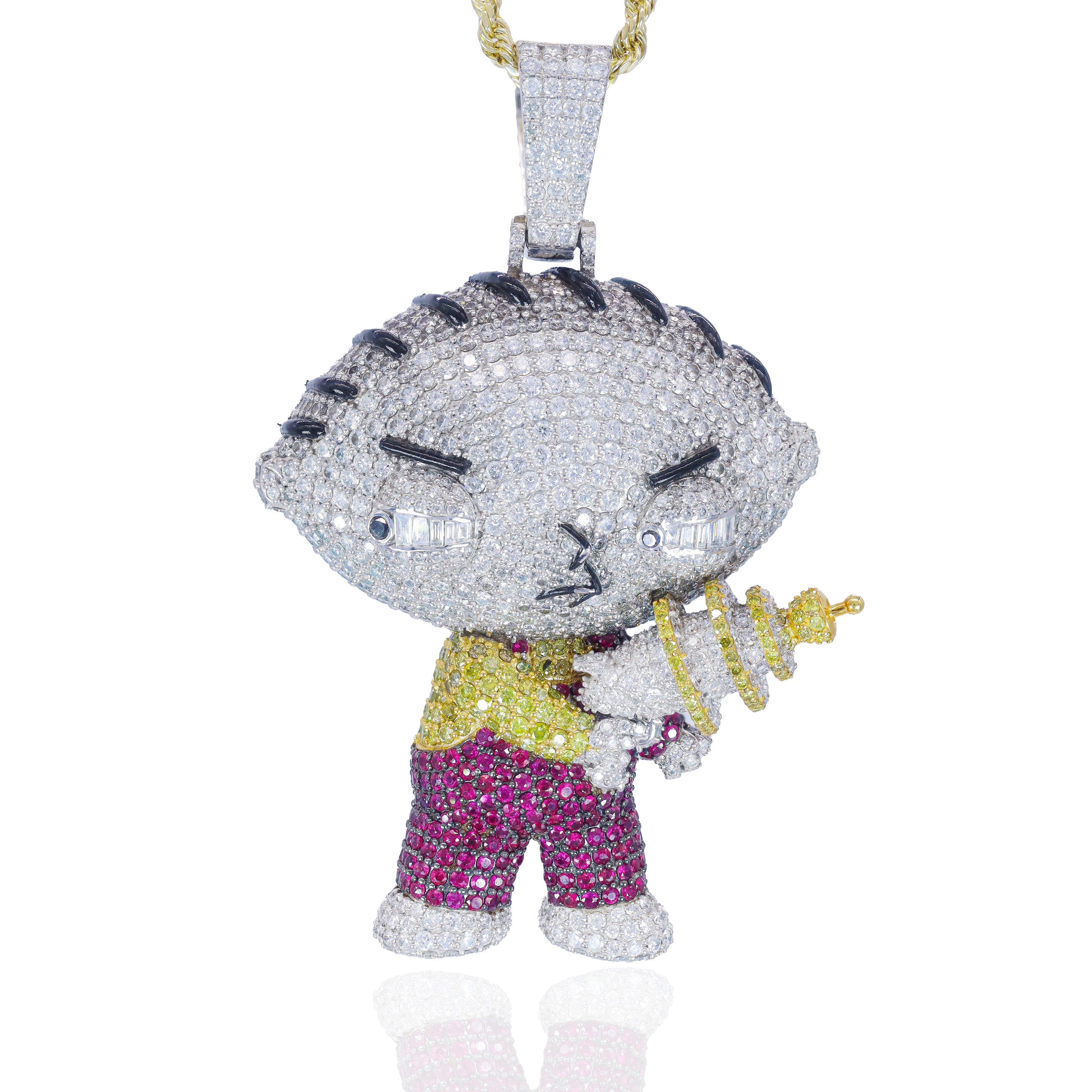 Custom Design Deposit - Stewie Diamond Pendant w/ Gemstones