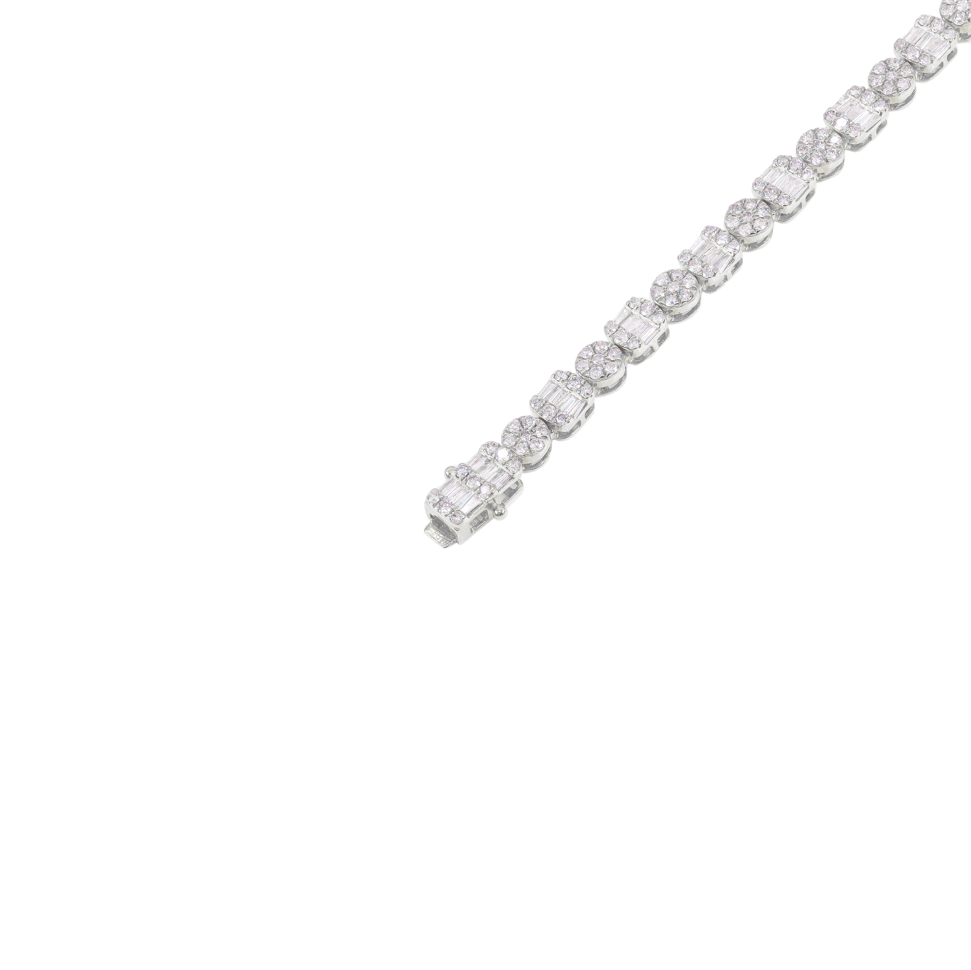 Alternating Square & Round Link Diamond Chain